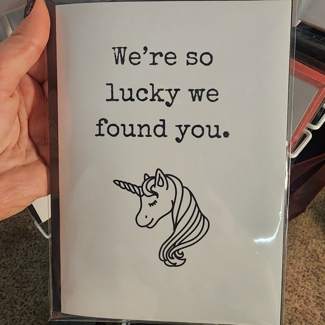 We're so Lucky We Found You — Unicorn Appreciation — Greeting Card for ...