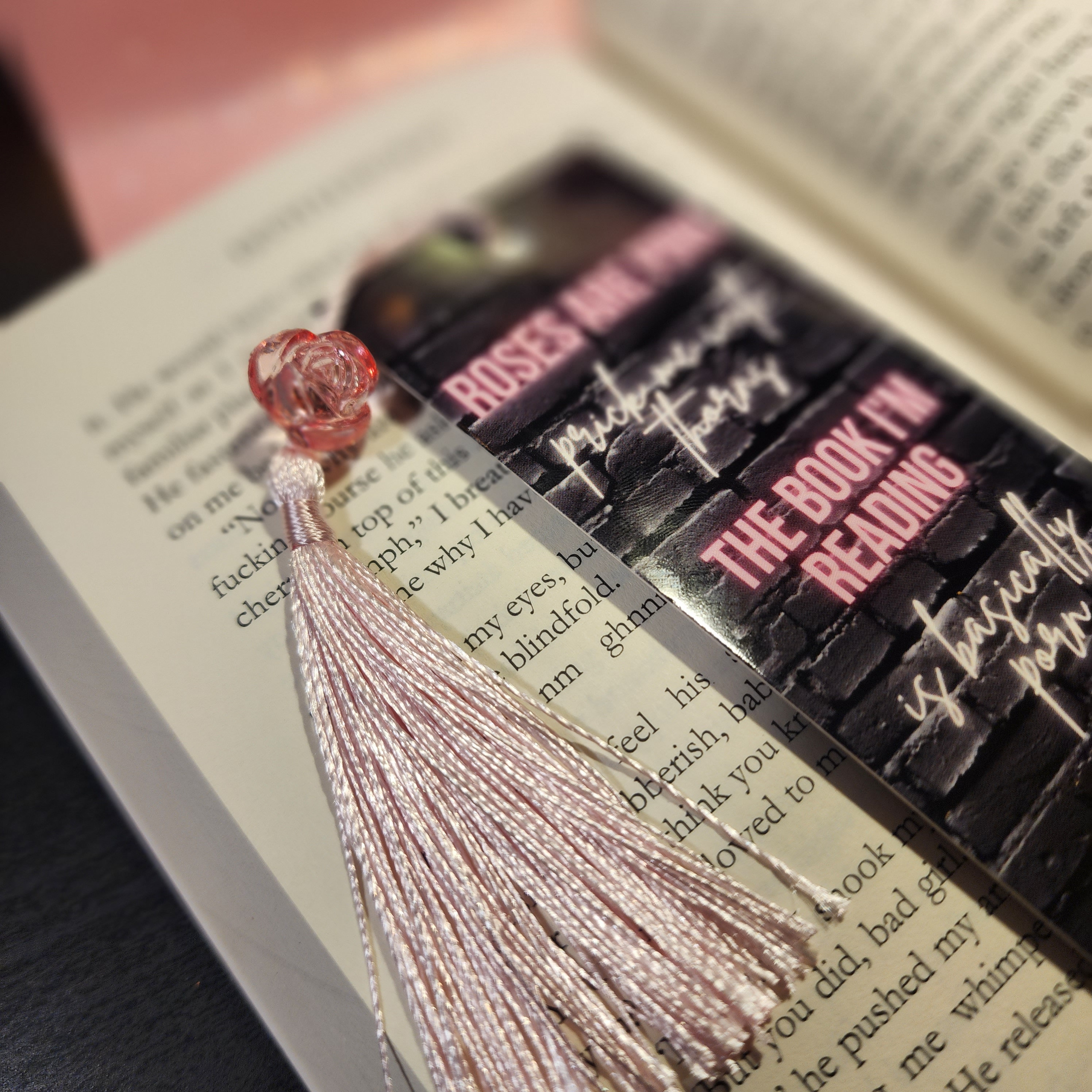 Smutty Valentine Bookmark - Double-sided Bookmark - Roses Are Pink ...