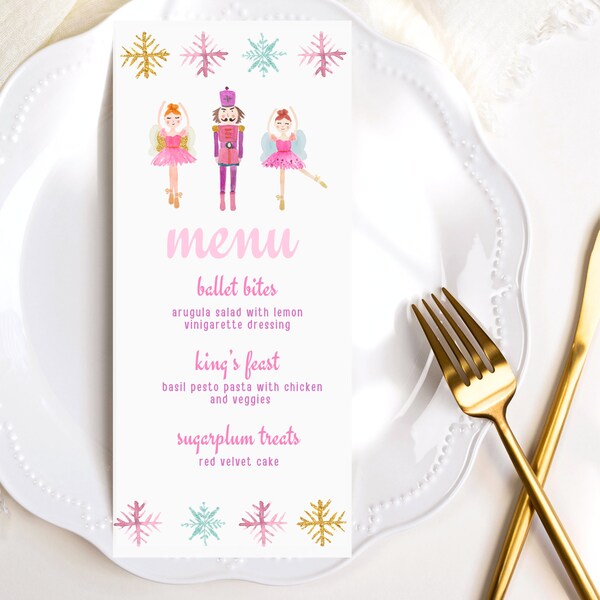 Christmas Menu Nutcracker - Etsy