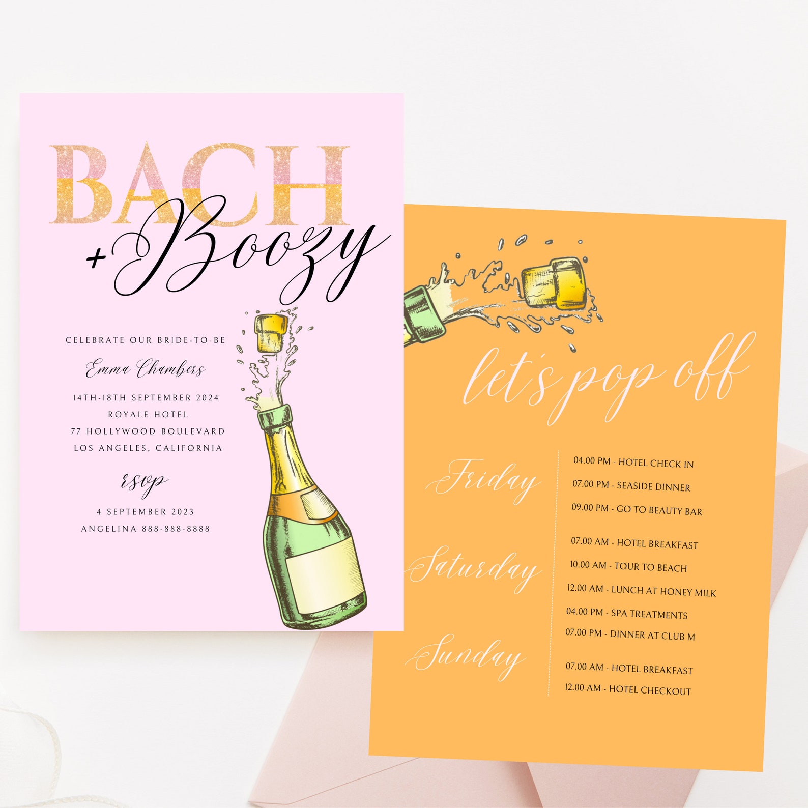 Bach & Boozy Bachelorette Invitation Bachelorette Party - Etsy