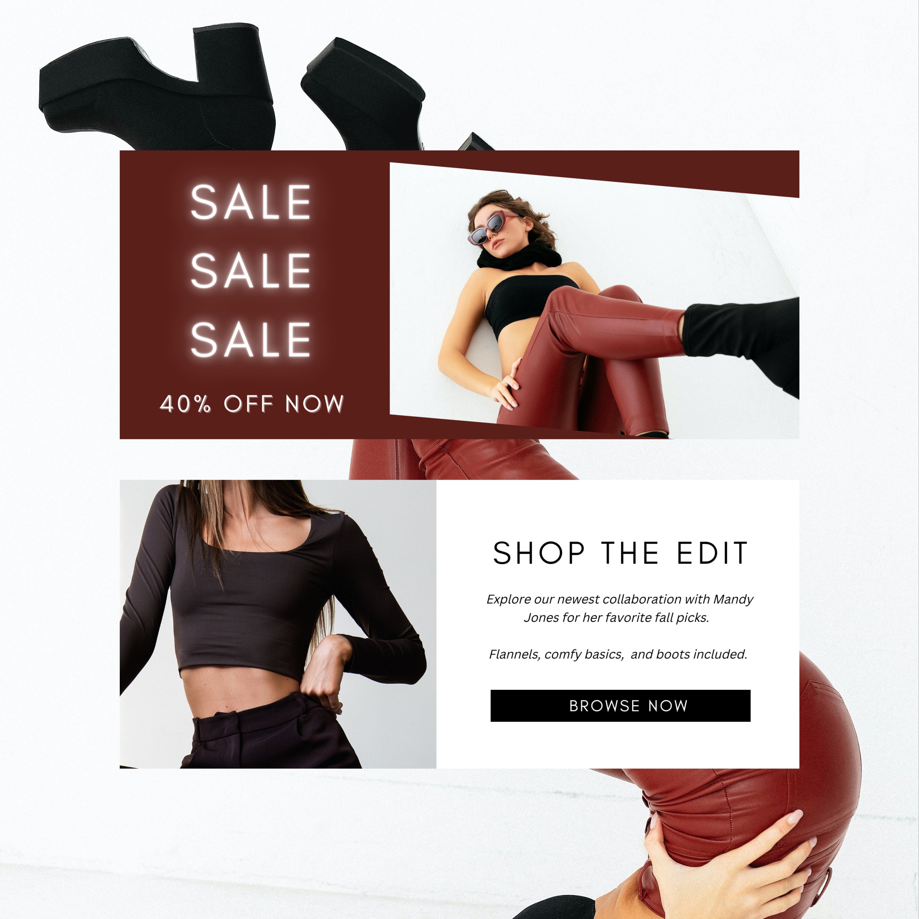 Iced Espresso DIY Website Banner Template Pack Four Fashion - Etsy