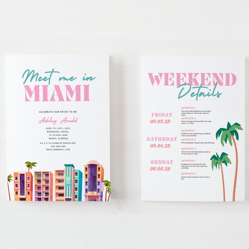 Miami Vice Invitations - Etsy