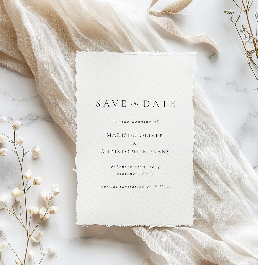 Editable Modern Save the Date Wedding Event Template Custom Printable ...