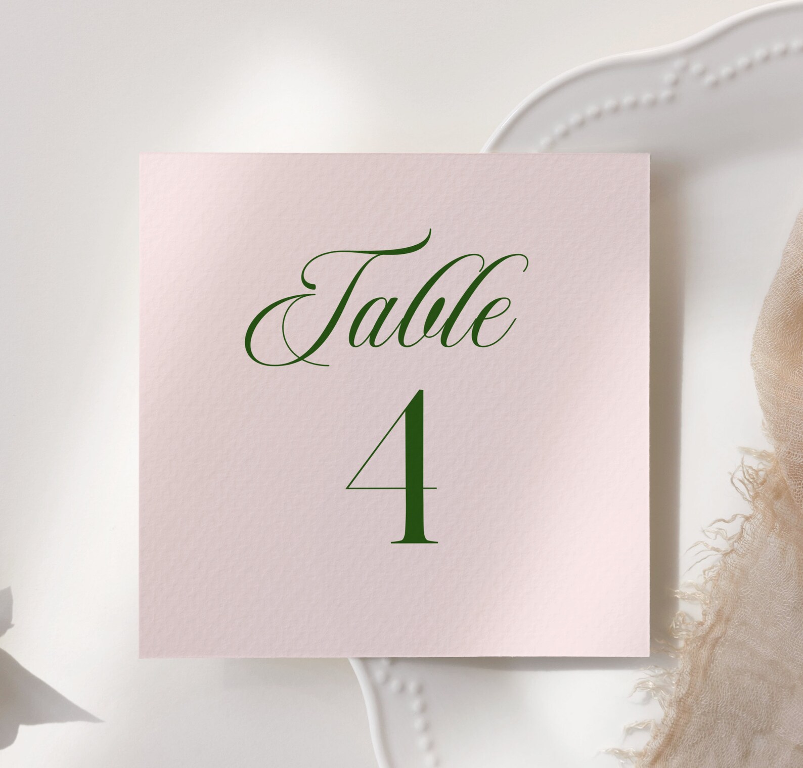 Editable Modern Posh Pink & Green Table Number Template Printable Table ...