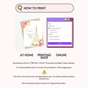 Paris Blooms Birthday Party Invite, Parisian French Printable, Paris ...