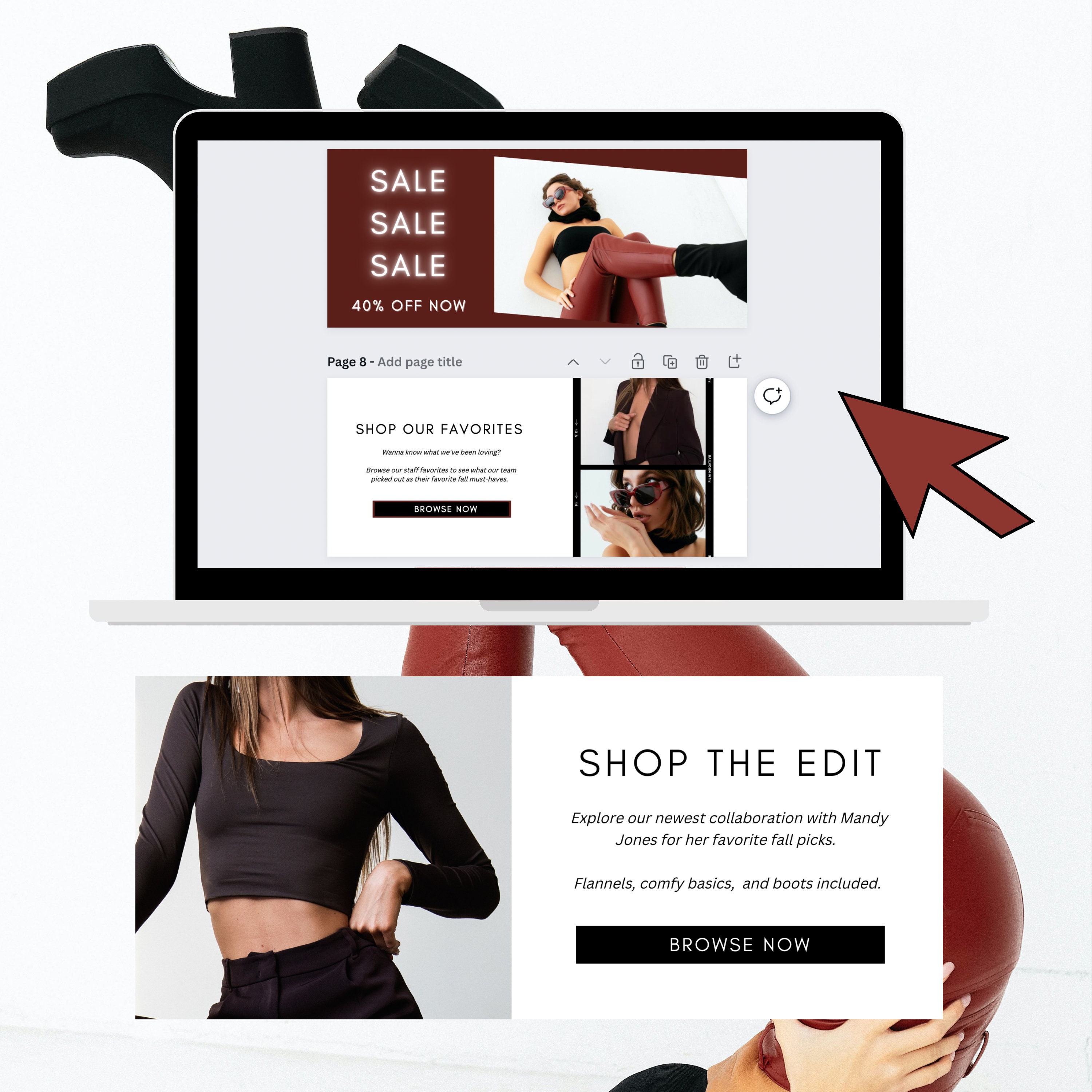 Iced Espresso DIY Website Banner Template Pack Four Fashion - Etsy