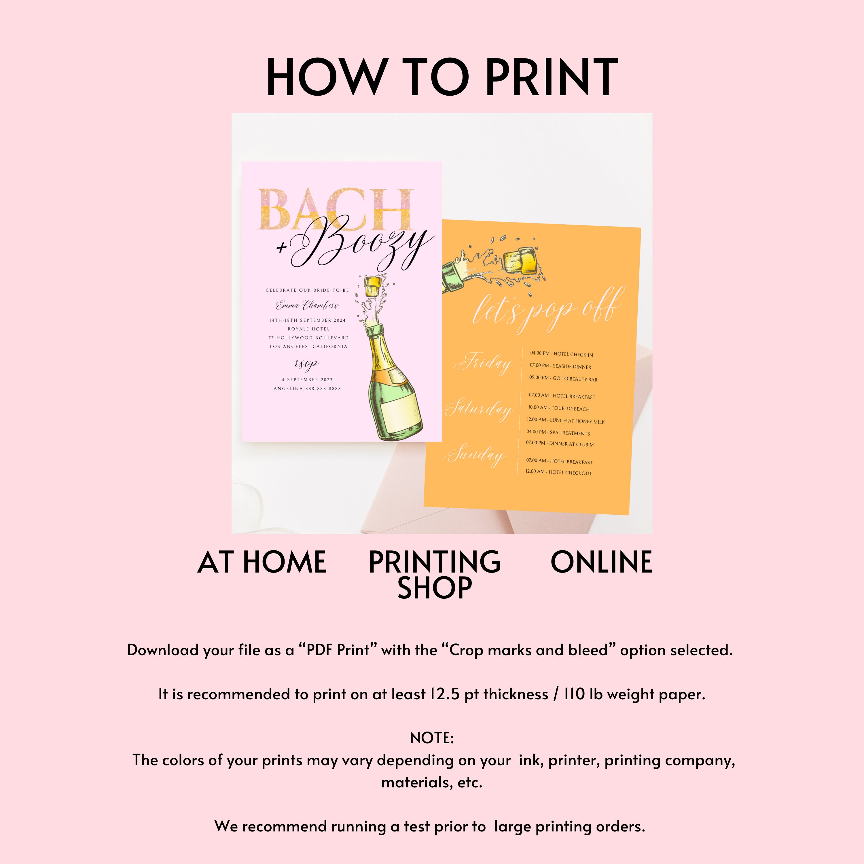 Bach & Boozy Bachelorette Invitation Bachelorette Party - Etsy