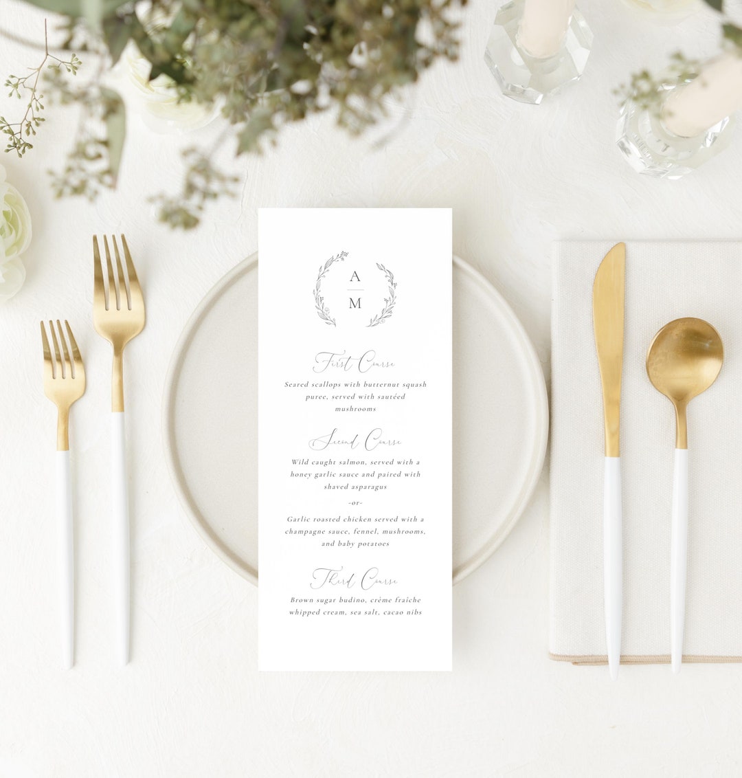 Editable Garden Crest Ivy Monogram Wedding Template Initial Classic ...