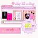 Pink Slumber Party Invite, Girl's Night in Sleepover Printable, Sparkle ...