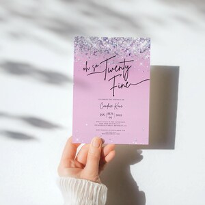 Oh so Twenty Fine Birthday Party Invite, 29th Birthday Print, Dripping ...