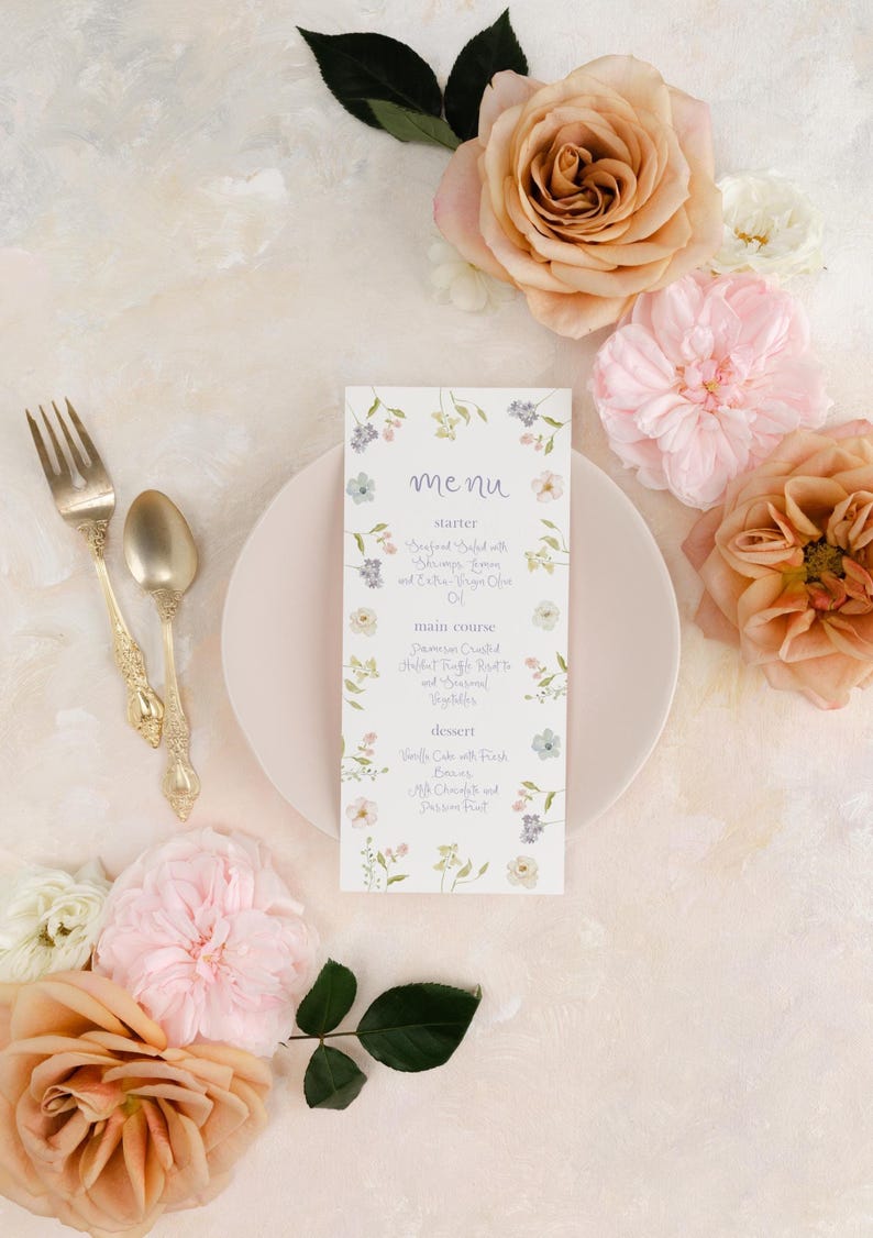 Editable Spring Florals Wedding Bridal Shower Template Whimsical ...