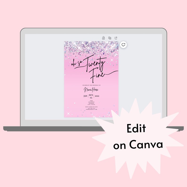 Oh so Twenty Fine Birthday Party Invite, 29th Birthday Print, Dripping ...