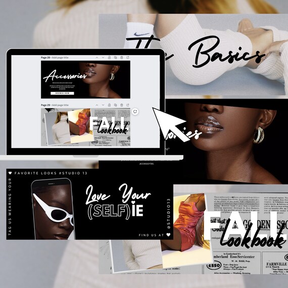 The Glam Basics Website Banner Template Pack 8 Fashion - Etsy