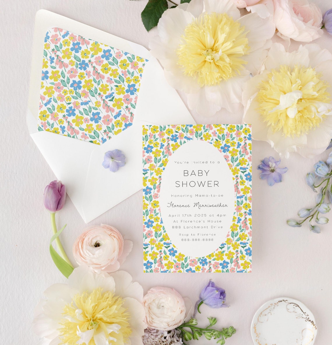 Editable Paisley Daisy Boy Girl Baby Shower Invitation Template ...