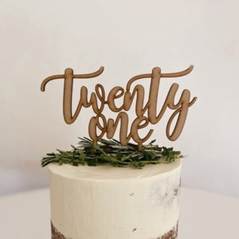 DIGITAL DOWNLOAD Twenty One Cake Topper Preset Design SVG File - Etsy