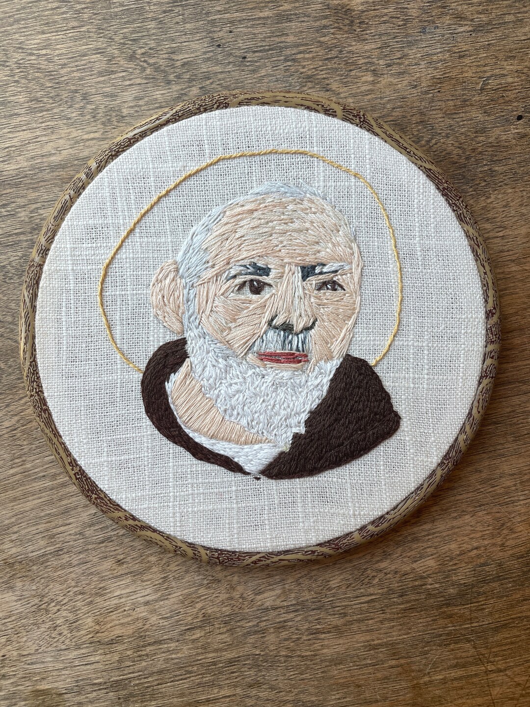 St Padre Pio Catholic Hand Embroidery Hoop Art | Wall Art | Home Decor ...