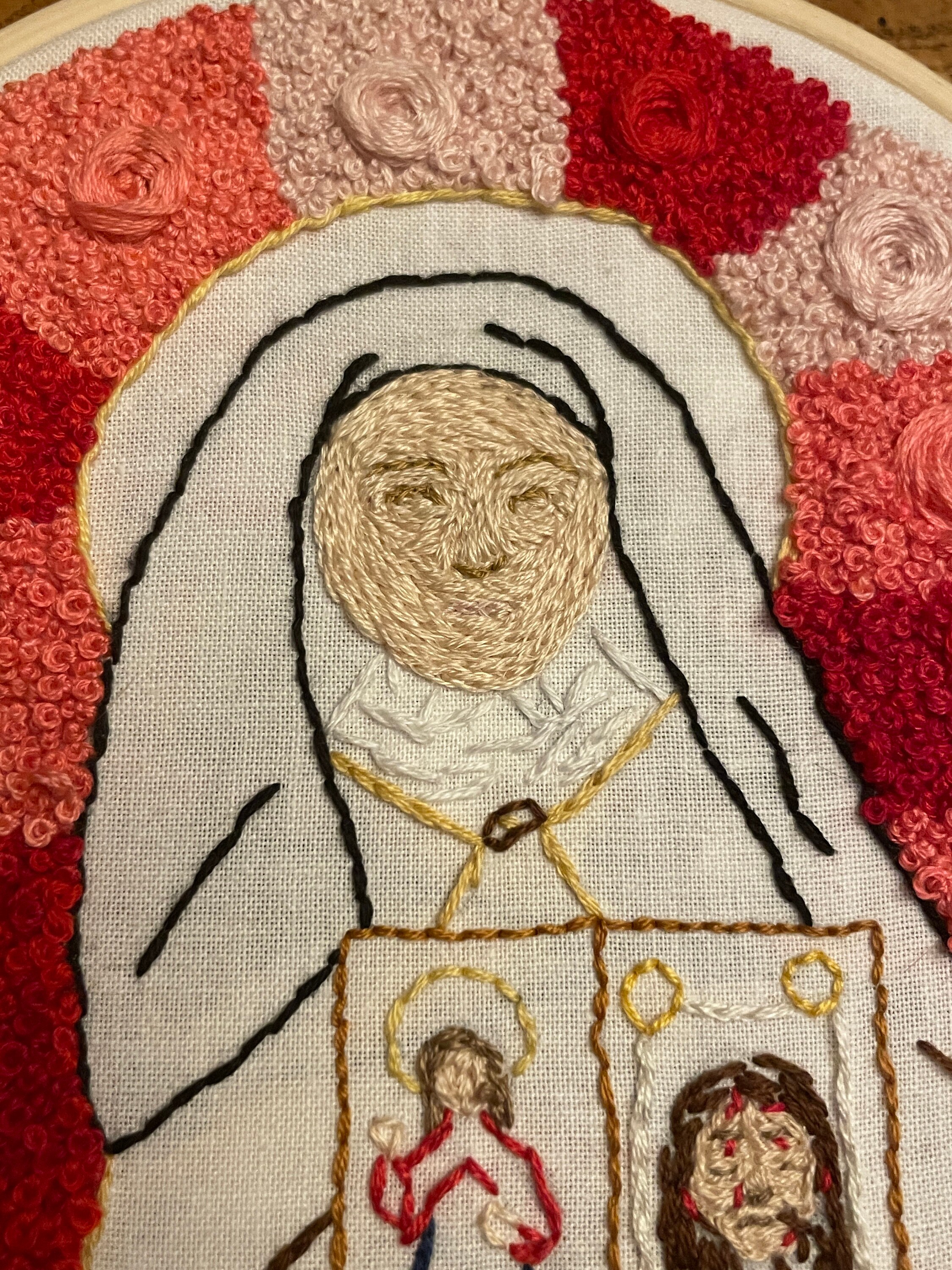 Saint Therese of Lisieux Embroidery Portrait Hand Embroidery Art Saint ...