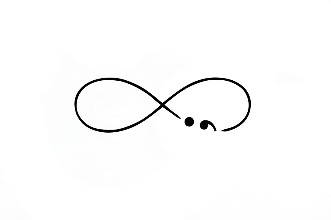 Semicolon Infinity Symbol. ; , Sticker, Laptop, Car, Anywhere, Mental ...