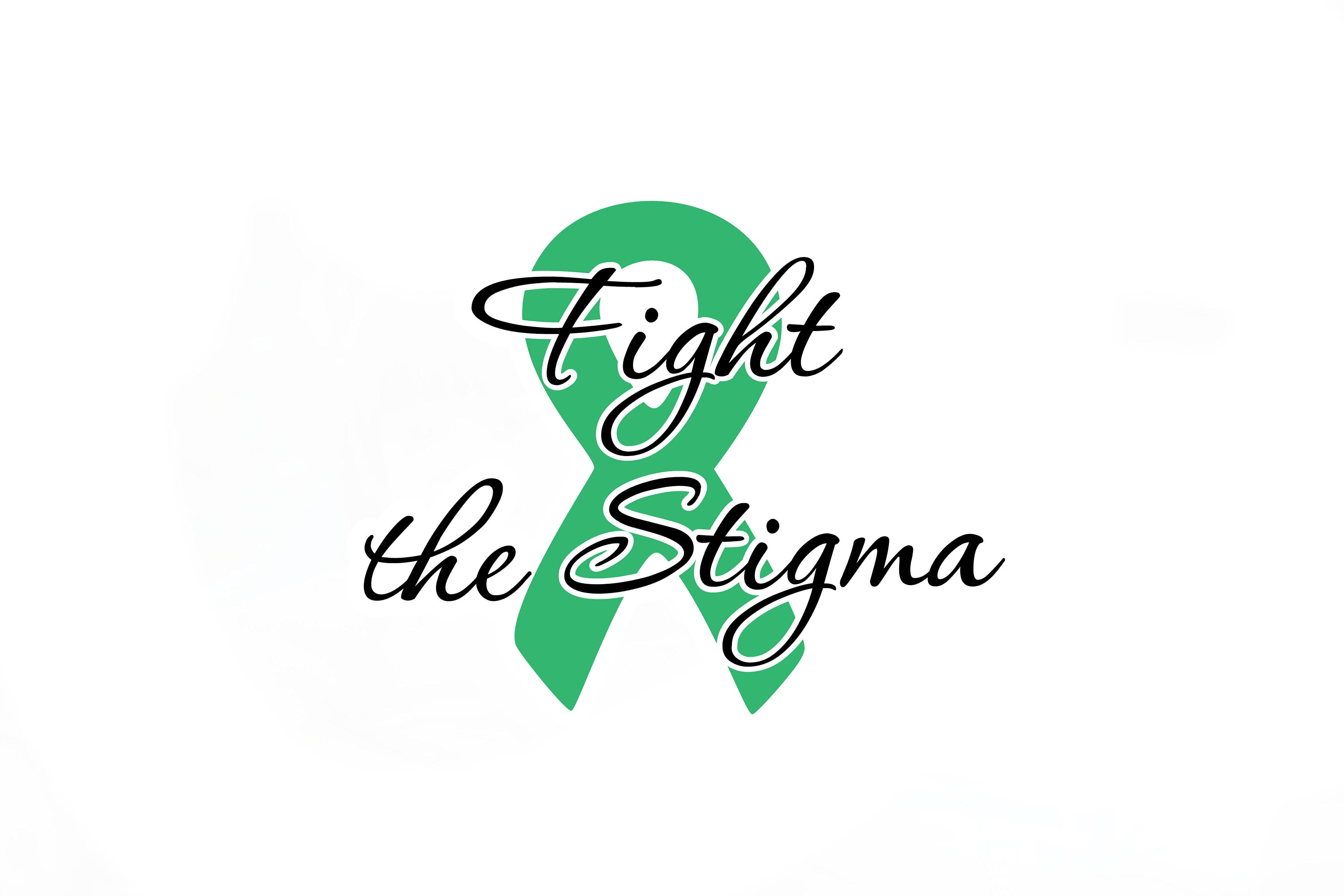Mental Health, Stigma, Green, Ribbon, Decal, Sticker, Laptop, Car ...