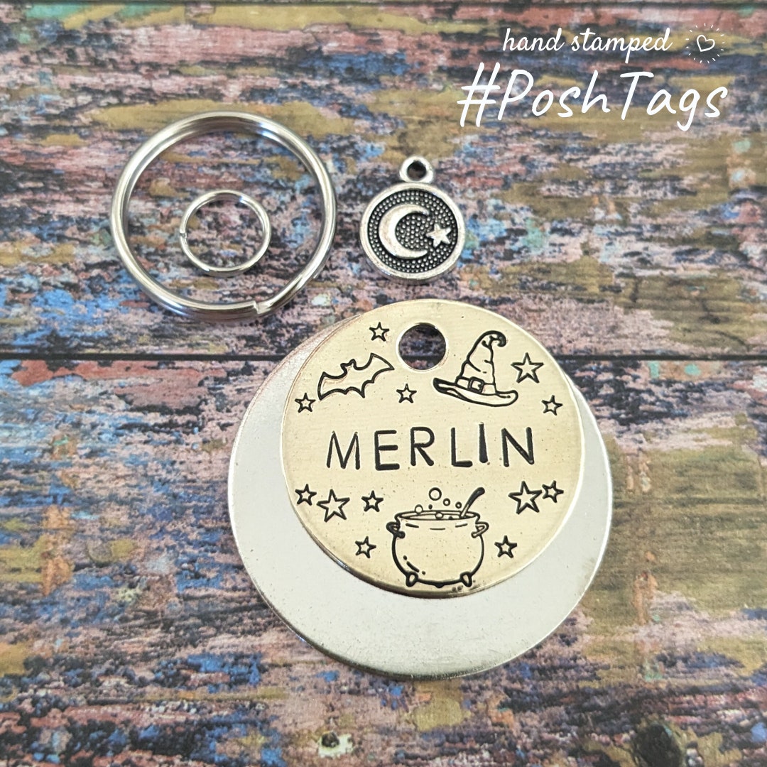 Spooky Cauldron - Merlin Witch Wizard Hat Bats Halloween Stars Magic ...