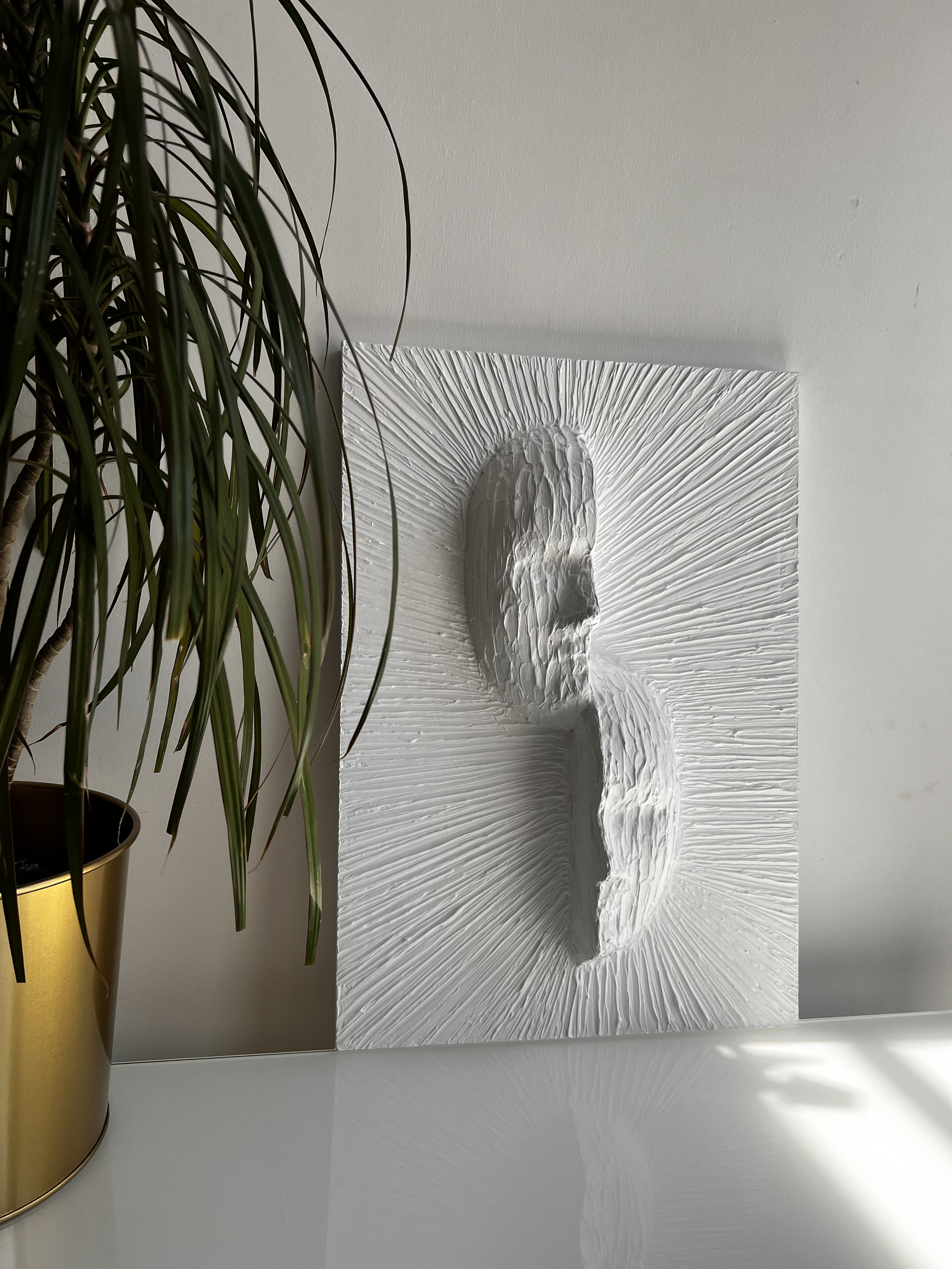 3D Faces Sculpture Plaster Art, Textured Faces Wall Art, Unique ...