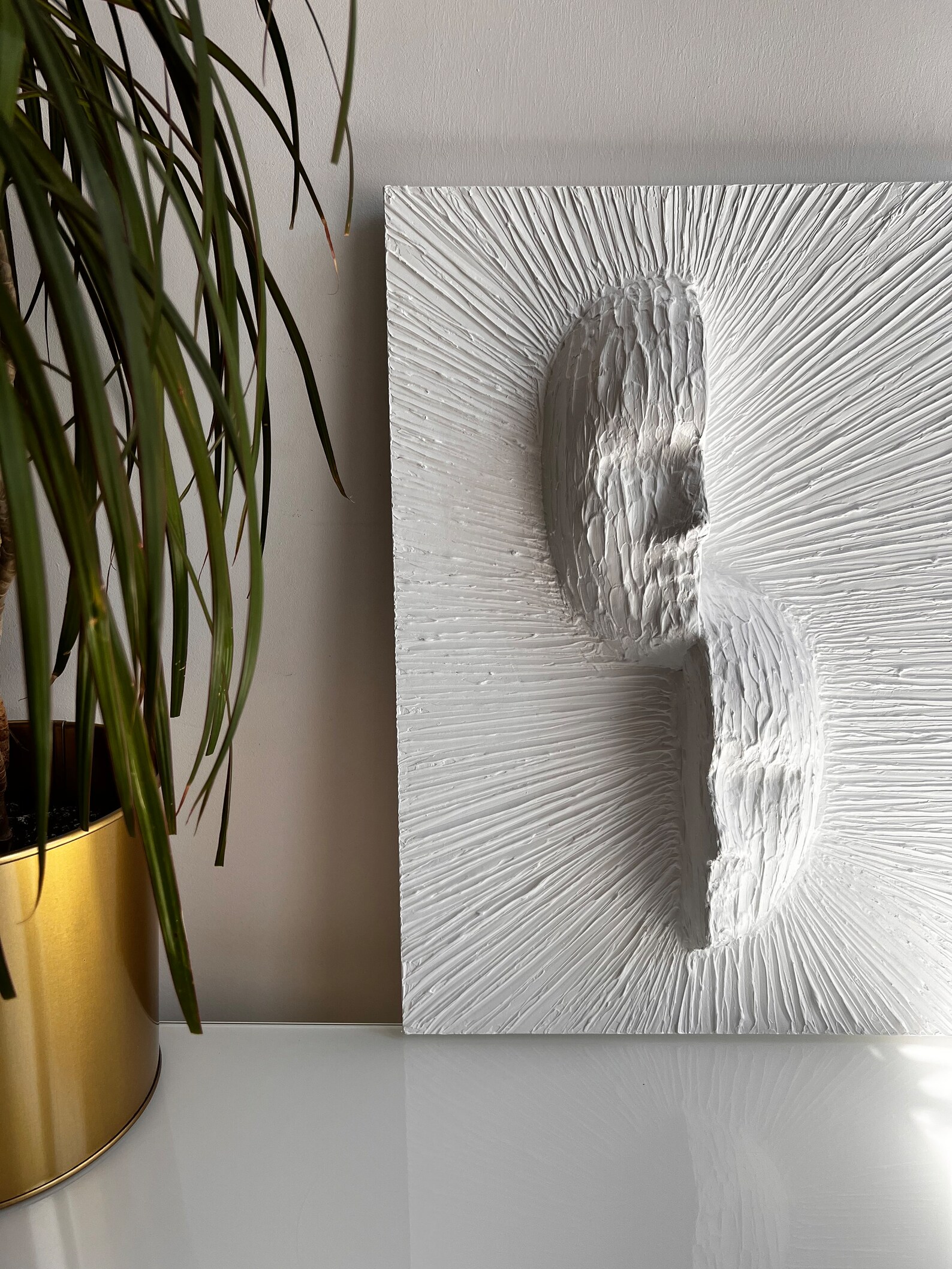 3D Faces Sculpture Plaster Art, Textured Faces Wall Art, Unique ...