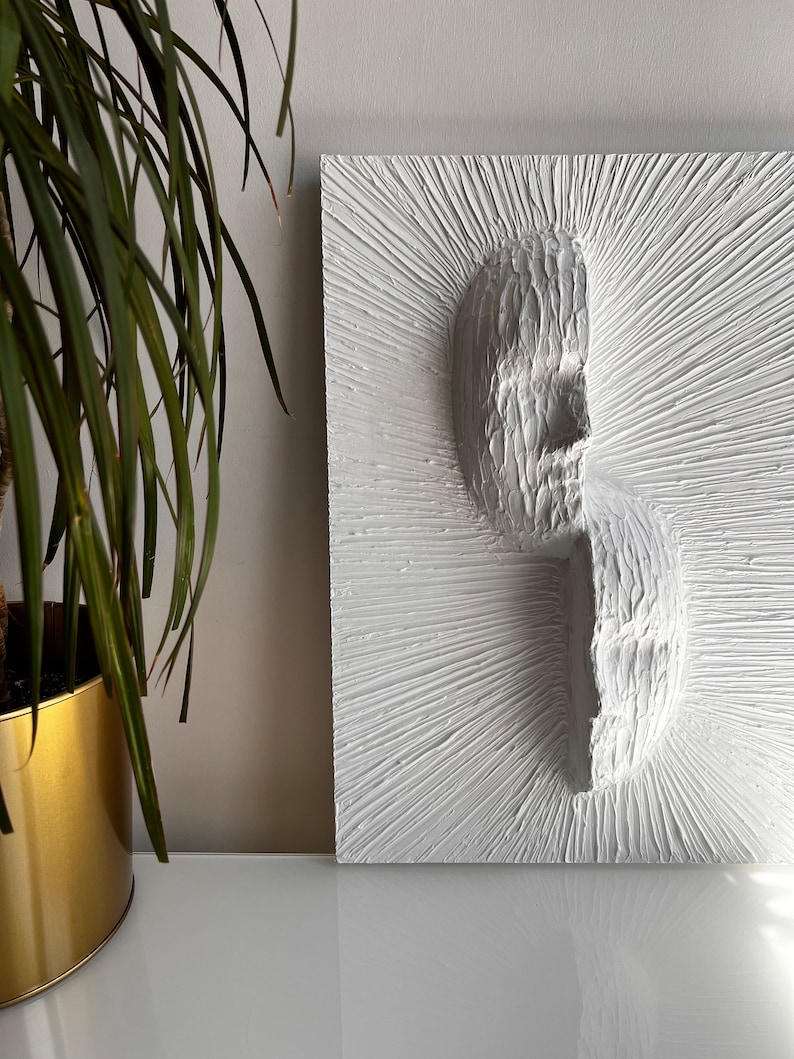 3D Faces Sculpture Plaster Art, Textured Faces Wall Art, Unique ...