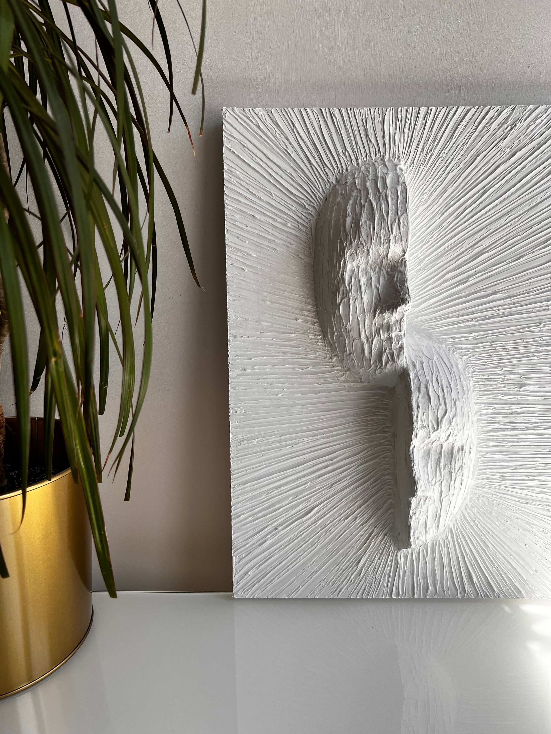 3D Faces Sculpture Plaster Art, Textured Faces Wall Art, Unique ...