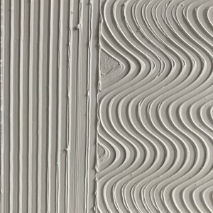 Abstract Canvas Wavey Wall Art, Original White Wavey Textured Painting ...