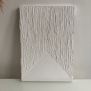Abstract Canvas Wall Art, Original White Textured Painting, Minimalist ...