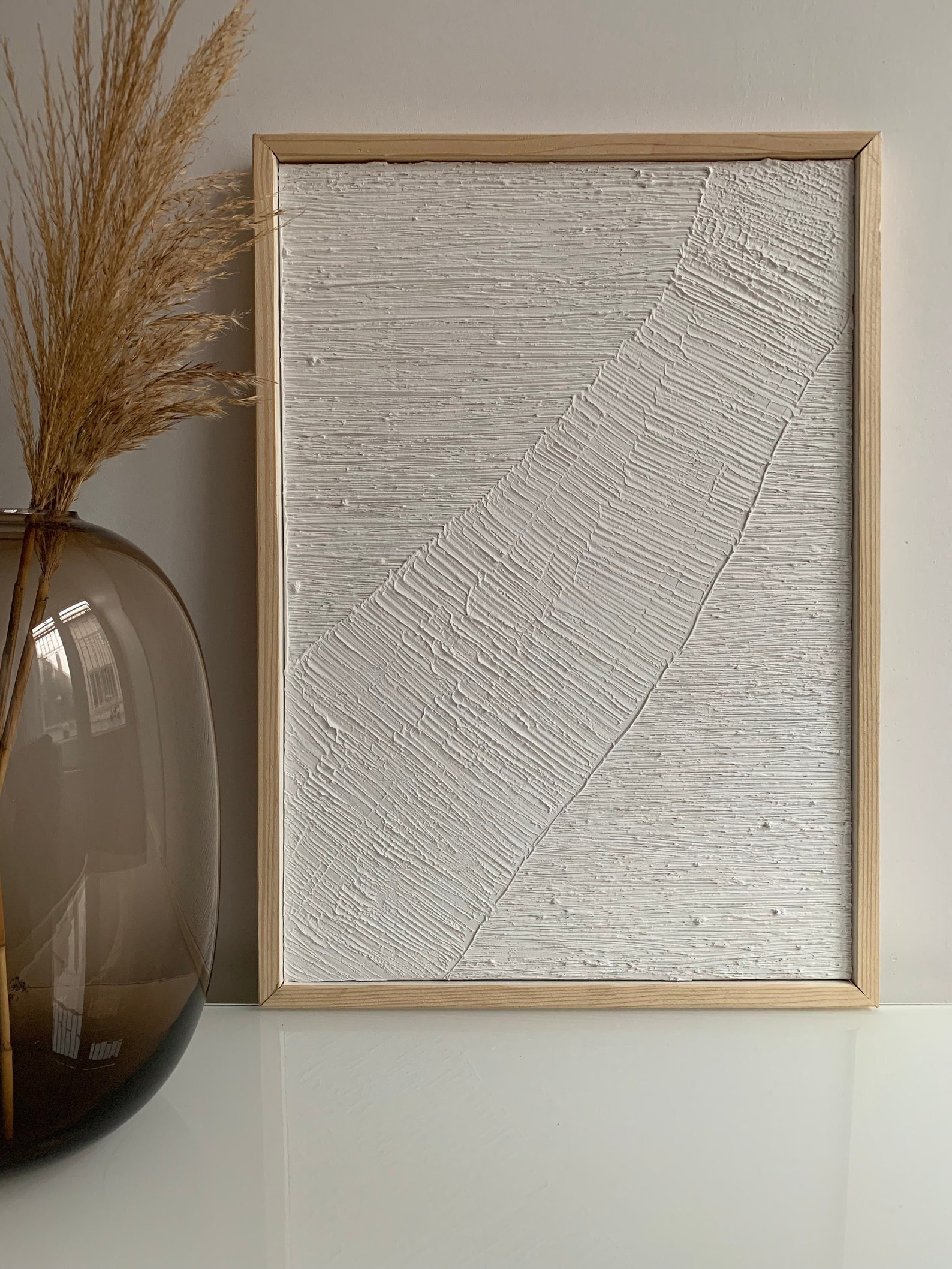 Abstract Canvas Wall Art Original White Textured Painting - Etsy
