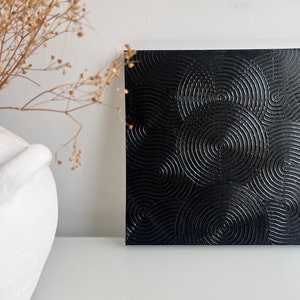 Black Textured Arch Art Painting, Arch Abstract Plaster, Minimalist ...