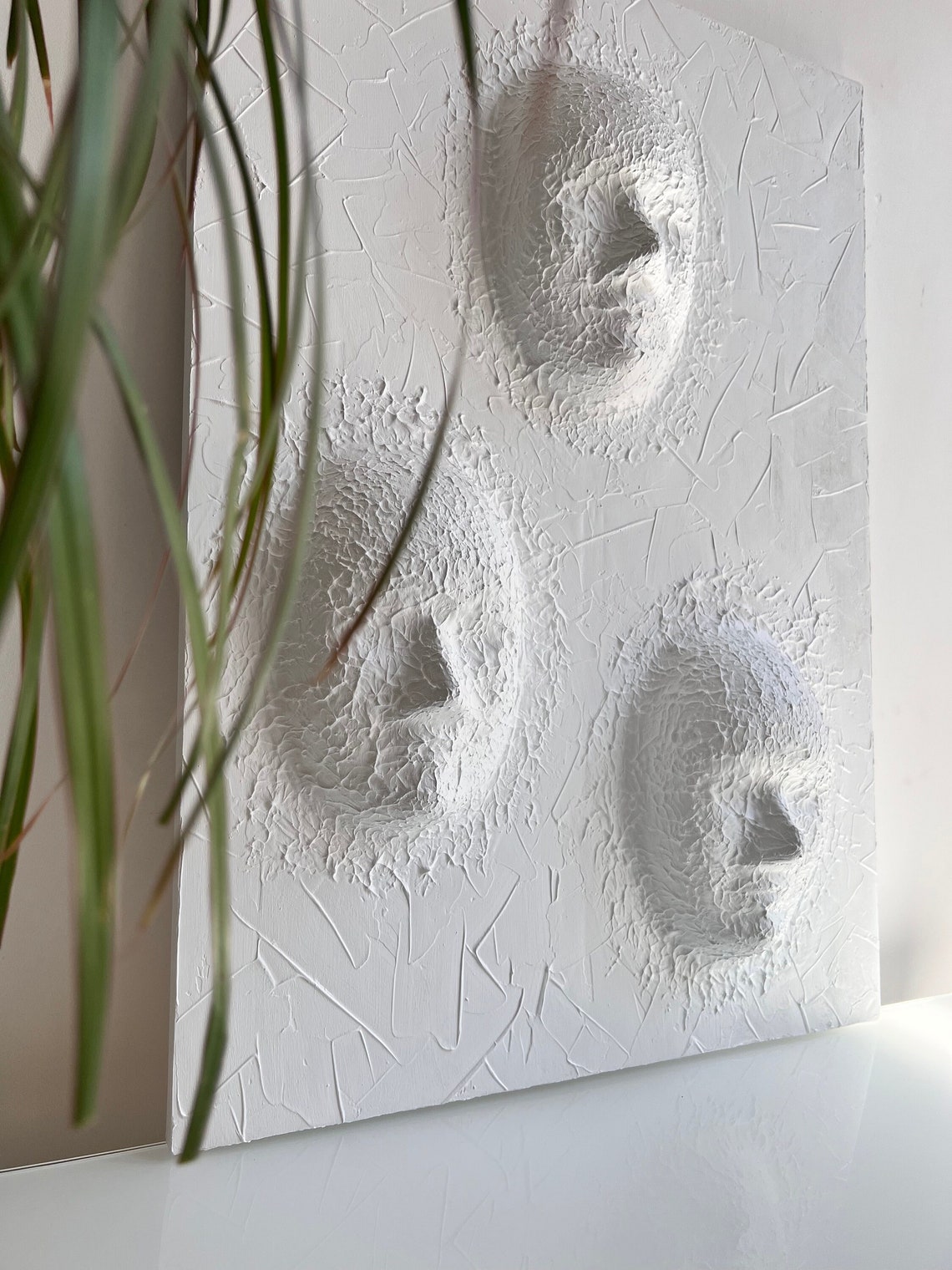 3D Faces Sculpture Plaster Art Textured Faces Wall Art - Etsy