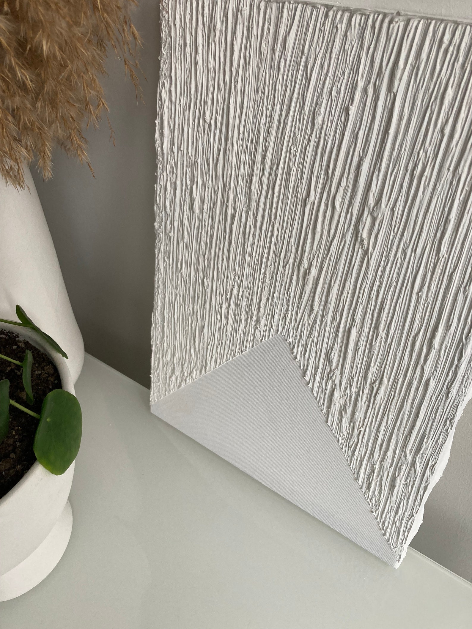 Abstract Canvas Wall Art Original White Textured Painting - Etsy