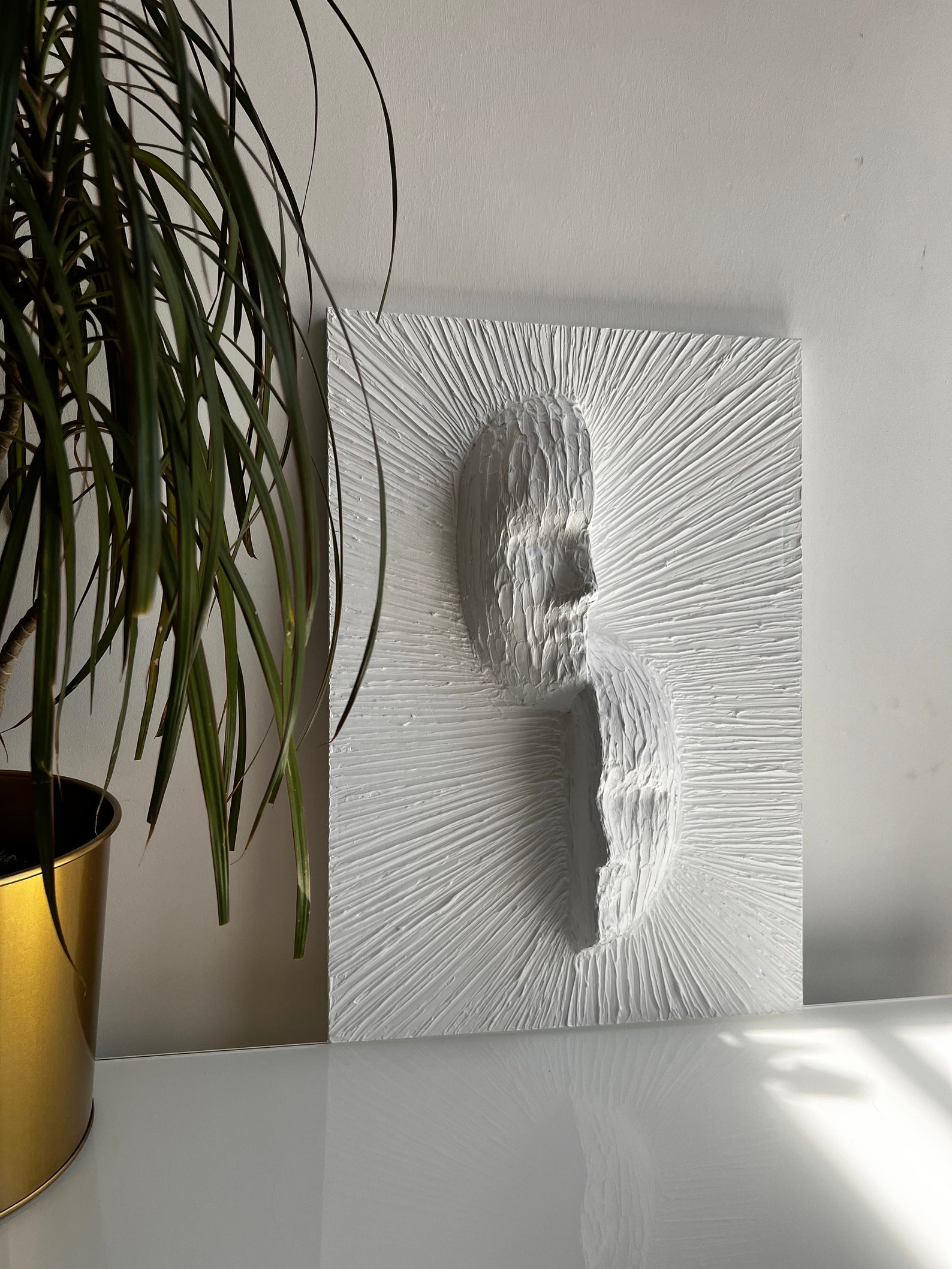 3D Faces Sculpture Plaster Art, Textured Faces Wall Art, Unique ...