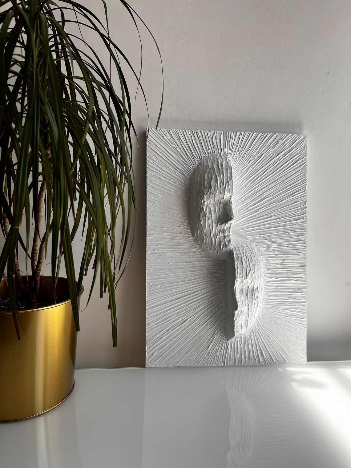 3D Faces Sculpture Plaster Art, Textured Faces Wall Art, Unique ...