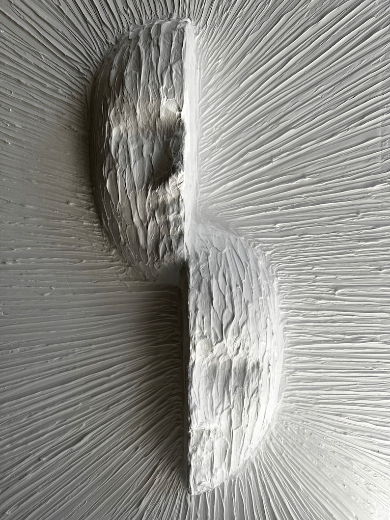 3D Faces Sculpture Plaster Art, Textured Faces Wall Art, Unique ...