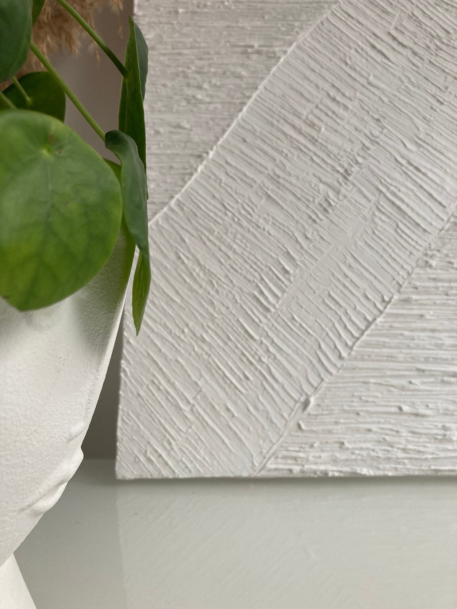 Abstract Canvas Wall Art Original White Textured Painting | Etsy