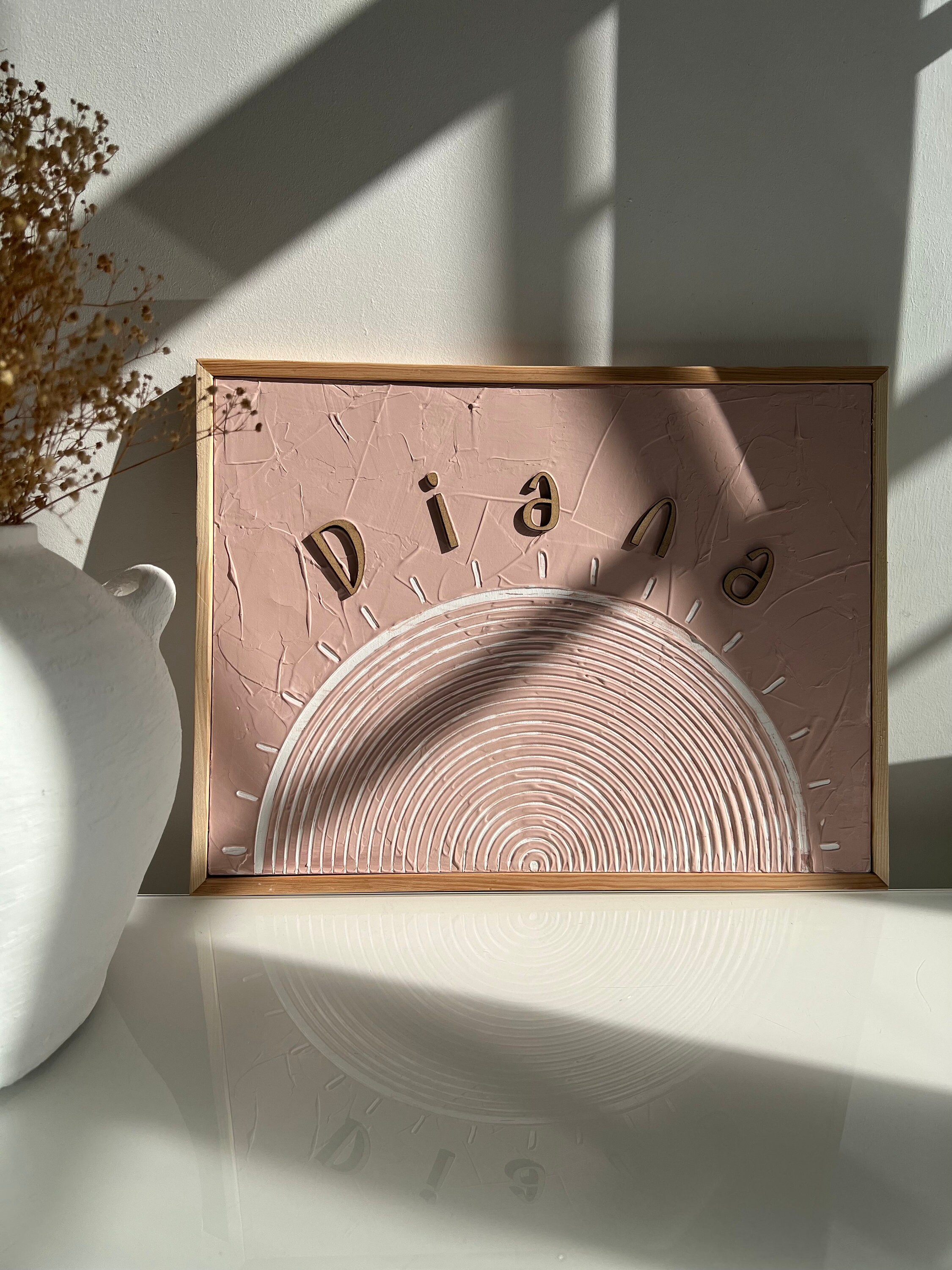 Boho Style Baby Room Decoration, Personalized Name Sign, Kids Room Wall ...