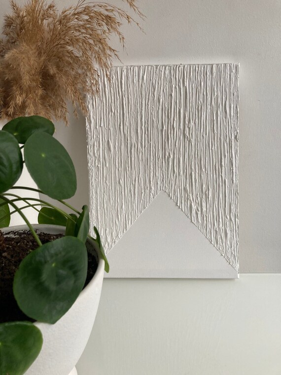 Abstract Canvas Wall Art Original White Textured Painting | Etsy