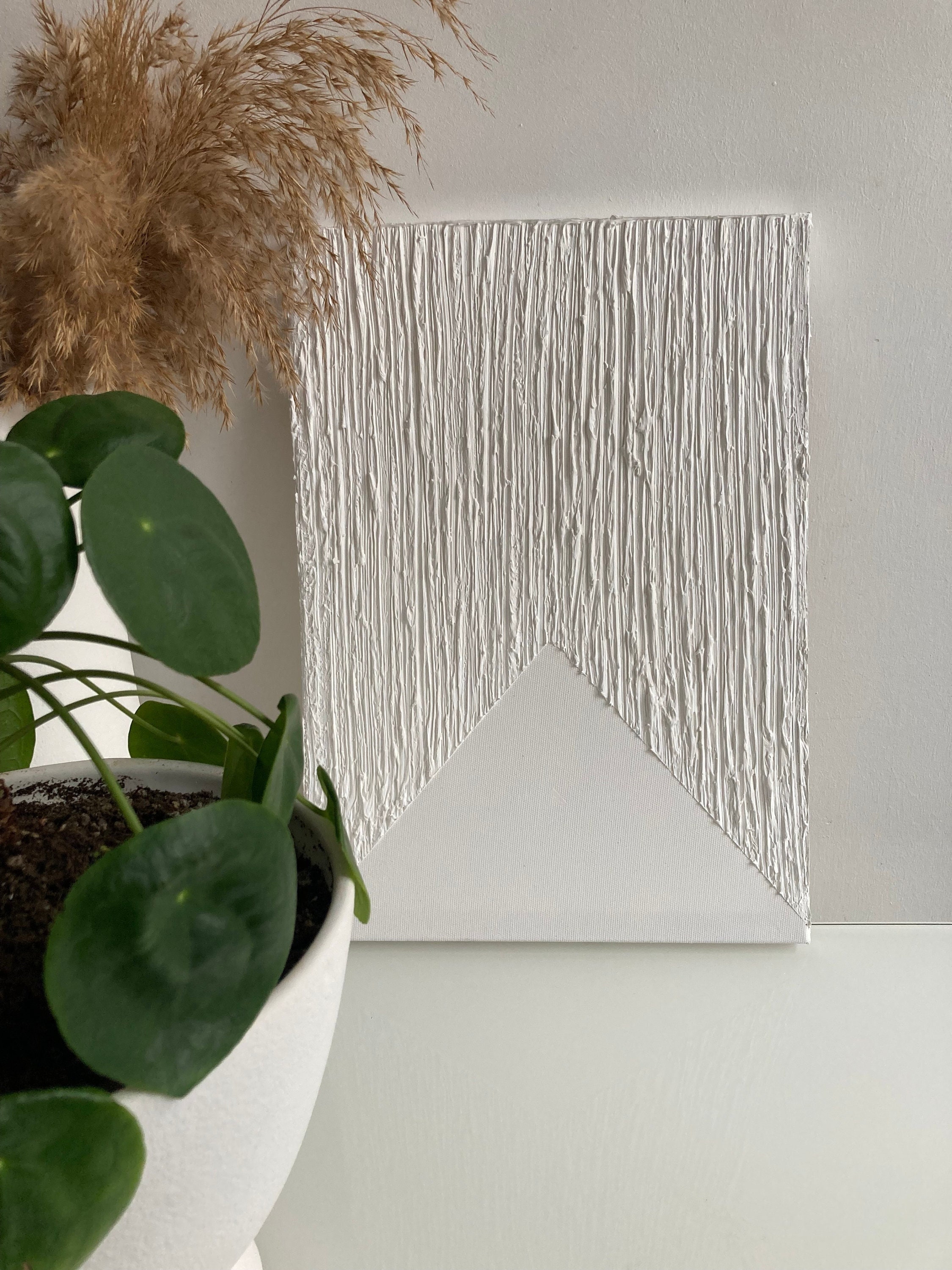 Abstract Canvas Wall Art Original White Textured Painting | Etsy