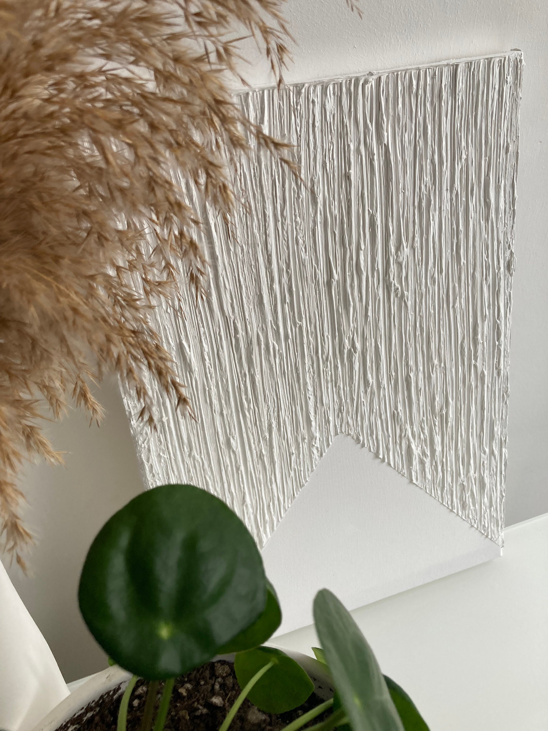 Abstract Canvas Wall Art Original White Textured Painting | Etsy