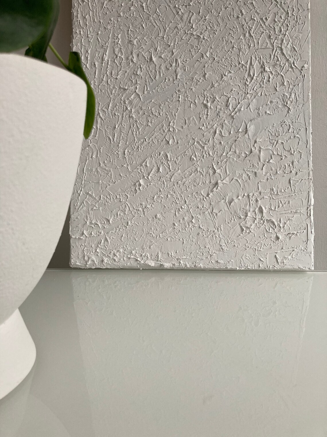 Abstract Canvas Wall Art Original White Textured Painting - Etsy