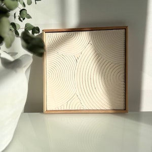 Beige Textured Arch Art, Arch Abstract Plaster Painting, Minimalist ...