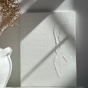 Female Torso Silhouette, Plaster Art on Canvas, Arch Textured Abstract ...