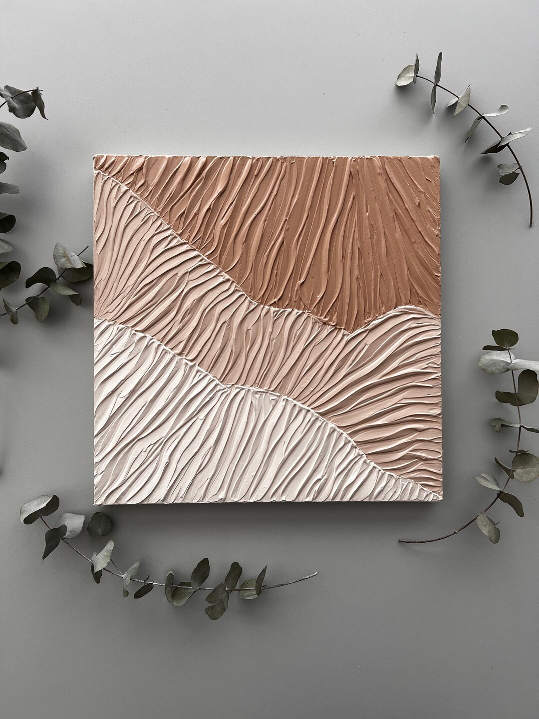 Textured Arch Art, Arch Abstract Plaster Painting, Minimalist Neutral ...