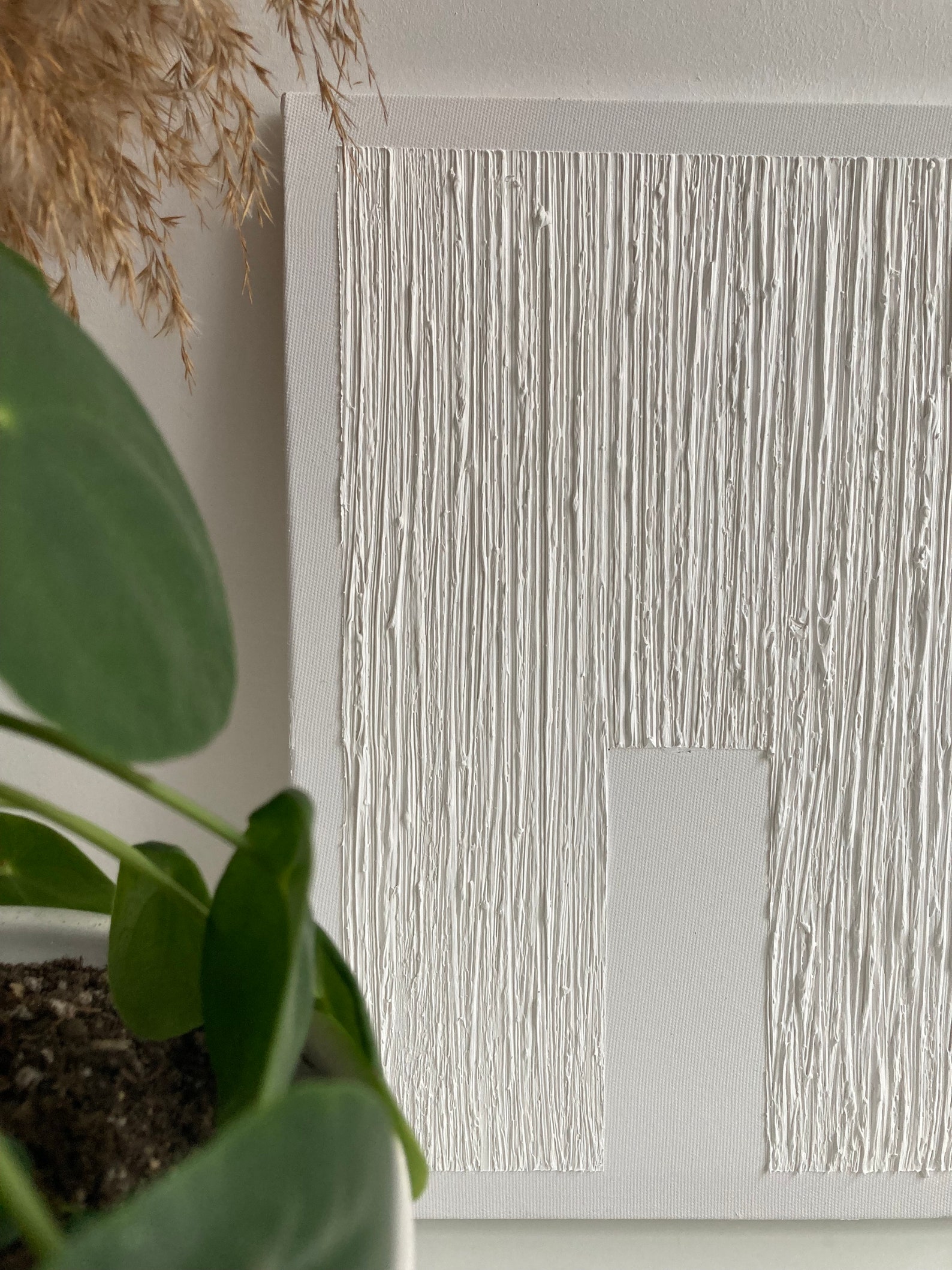 Abstract Canvas Wall Art Original White Textured Painting - Etsy