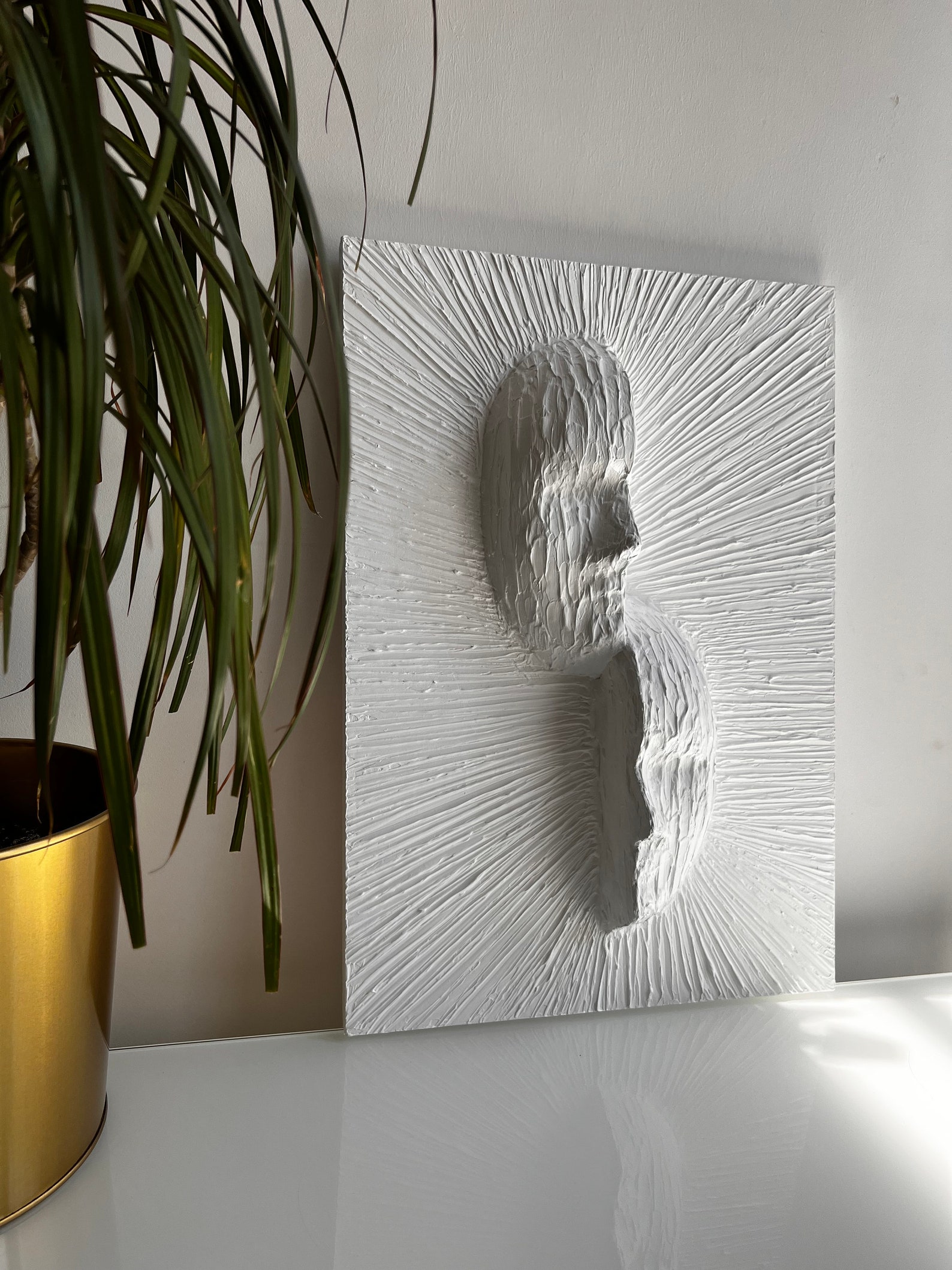 3D Faces Sculpture Plaster Art, Textured Faces Wall Art, Unique ...