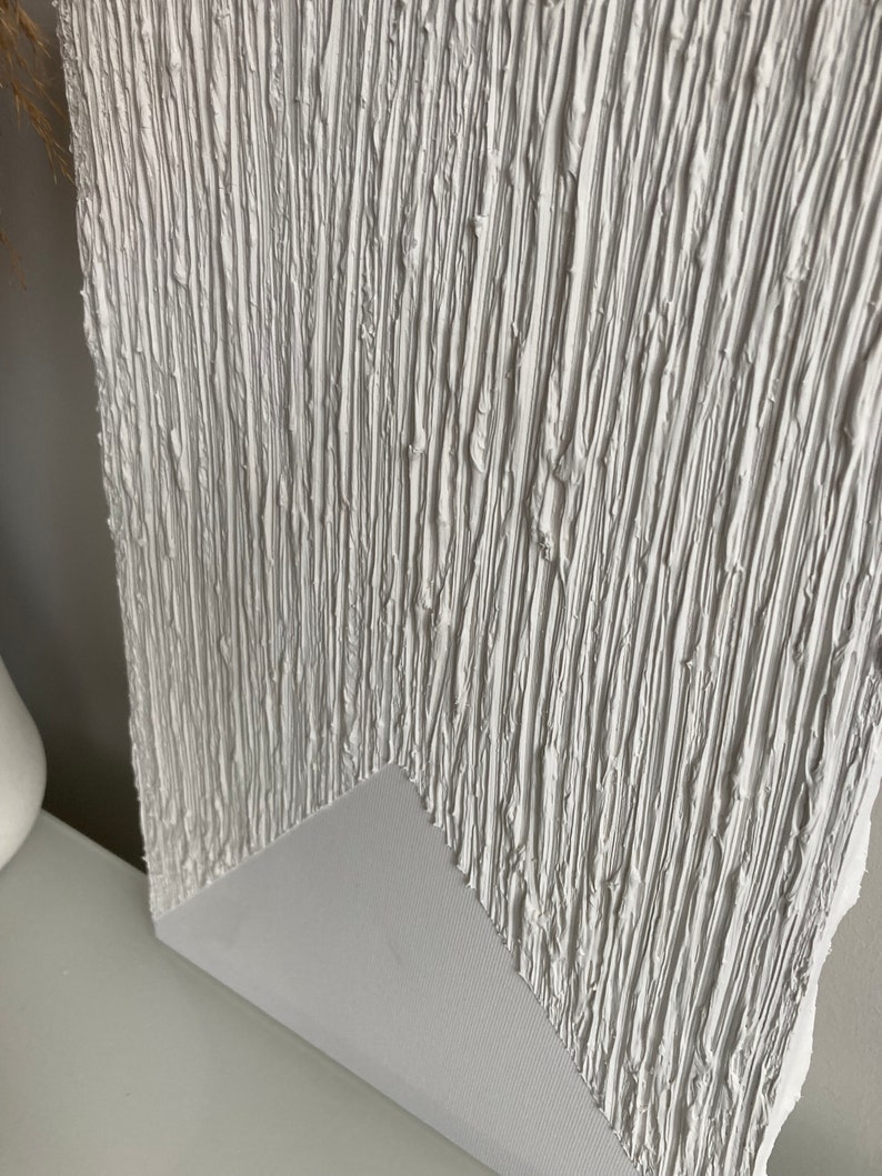 Abstract Canvas Wall Art Original White Textured Painting - Etsy