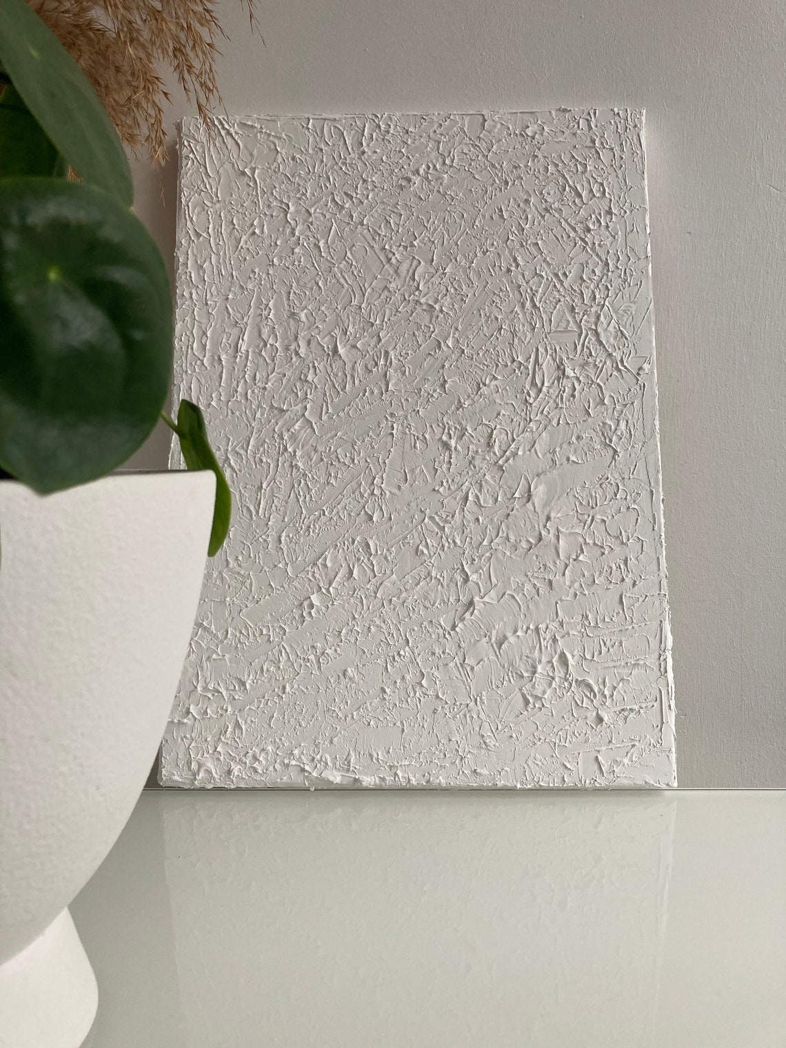 Abstract Canvas Wall Art Original White Textured Painting - Etsy